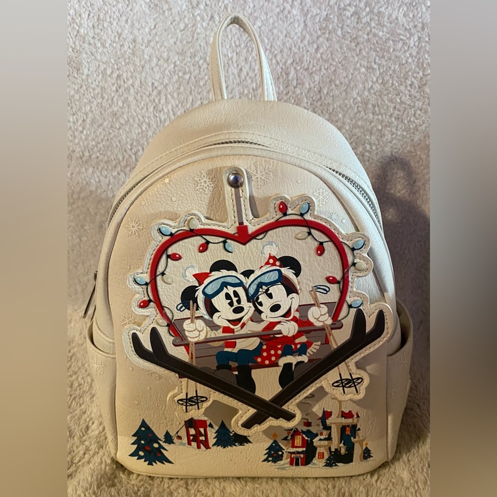 Loungefly Disney Minnie And Mickey Winter Ski - Gem
